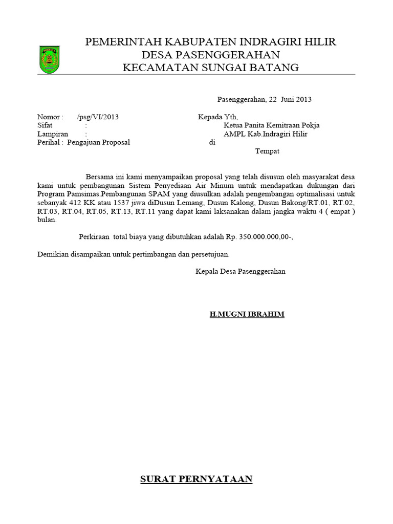 Proposal Pamsimas | PDF