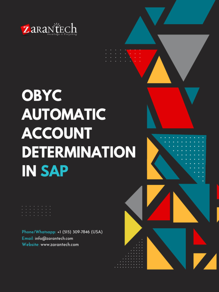 OBYC Automatic Account Determination in SAP | PDF | Economies ...