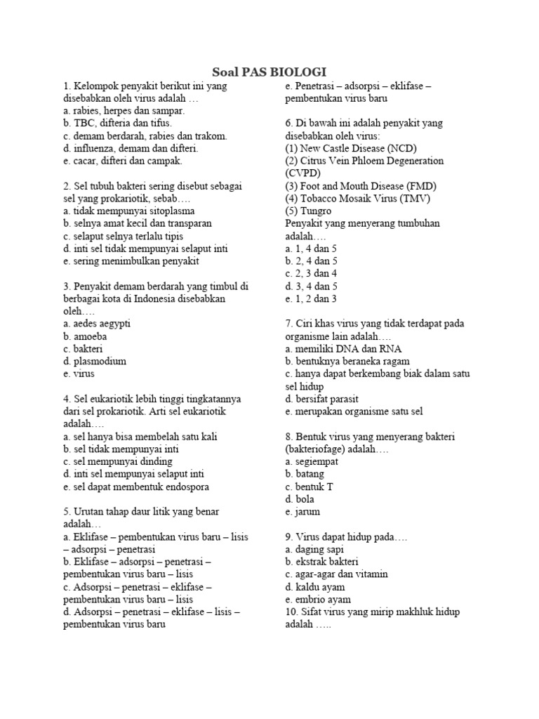 10 Persiapan Pas | PDF