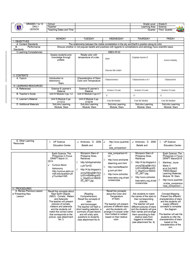 3RD Mod. Part 1 DLL 3RD QRTR G9 | PDF | Learning | Differentiated Instruction
