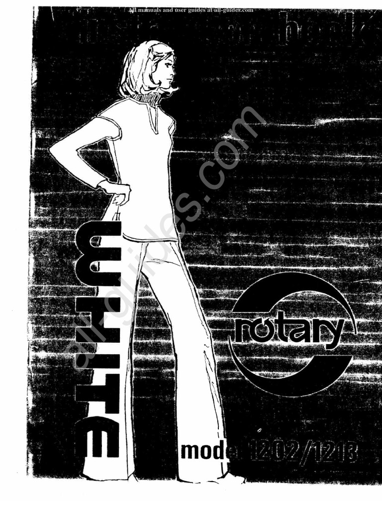 White Rotary 1202 Sewing Machine Instruction Manual | PDF | Sewing ...