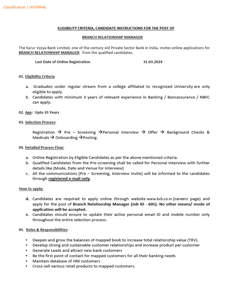 Eligibility Criteria - BRM | PDF | Business | Economies