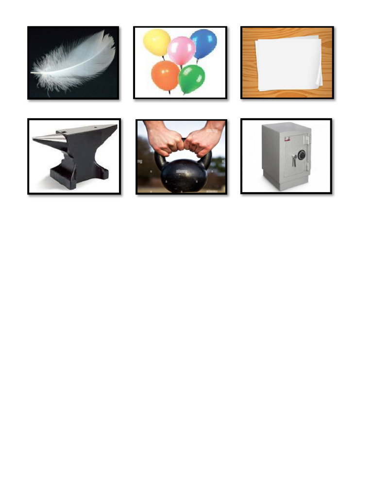 Imagenes de Objetos Livianos y Pesados | PDF