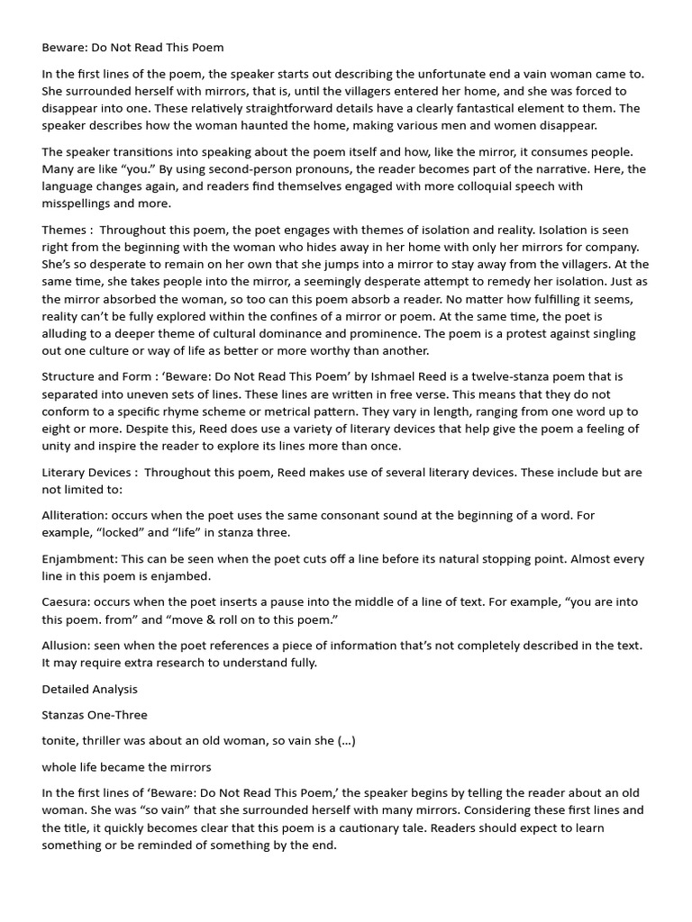 Tony's Literature Reading | PDF | The Raven | Poetry