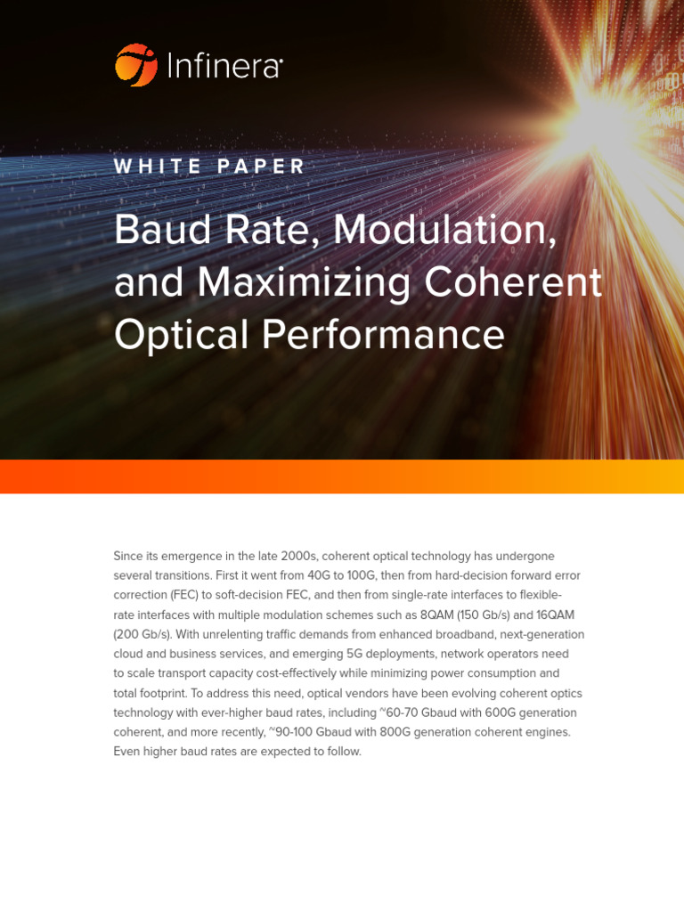 Baud Rate Modulation and Maximizing Coherent Optical Performance 0294 WP RevA 0921 | Download ...