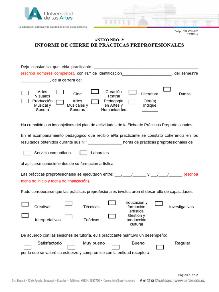 2310 Formato Anexo 2 - Informe PPP - V.1 - 2023 Firma Del Tutor | PDF