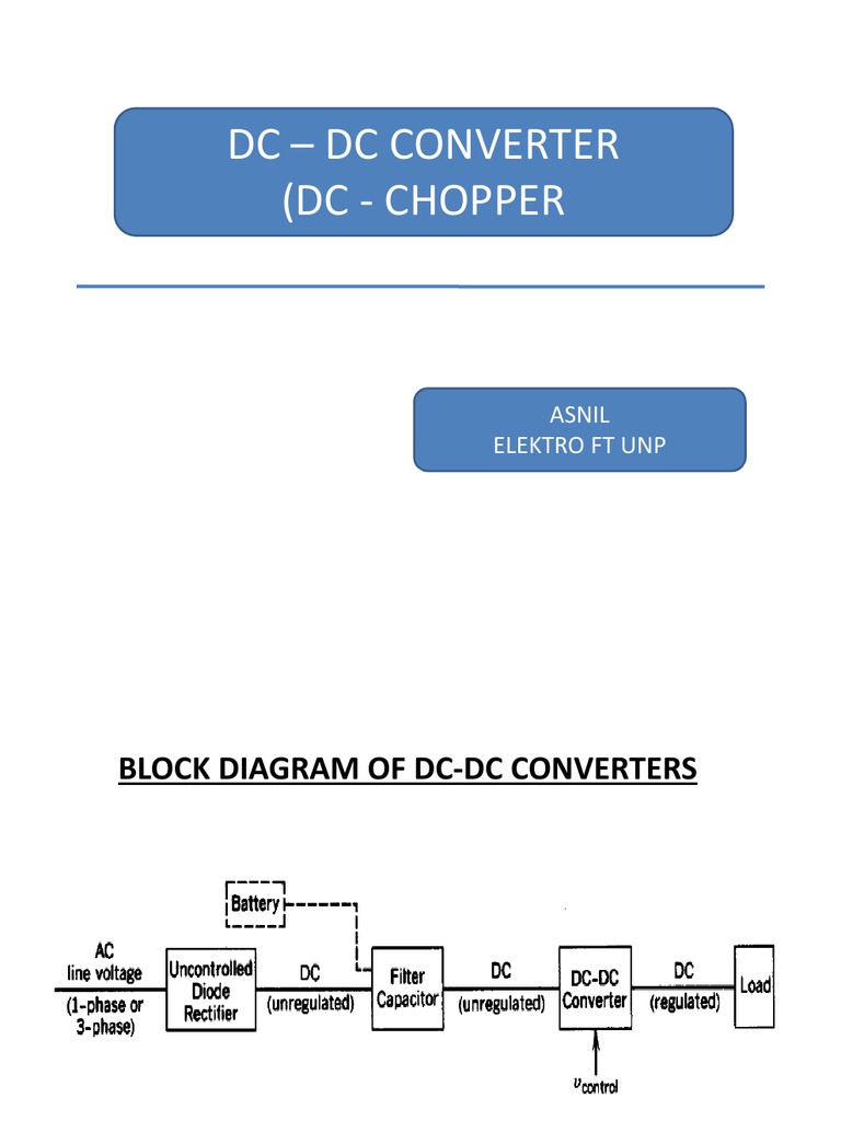 DC - DC Converter (DC Chopper (DC Chopper: Asnil Elektro FT Unp Elektro ...