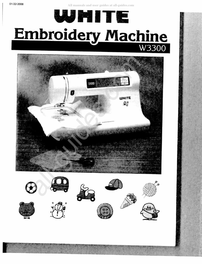 White W3300 Sewing Machine Instruction Manual | PDF | Embroidery ...