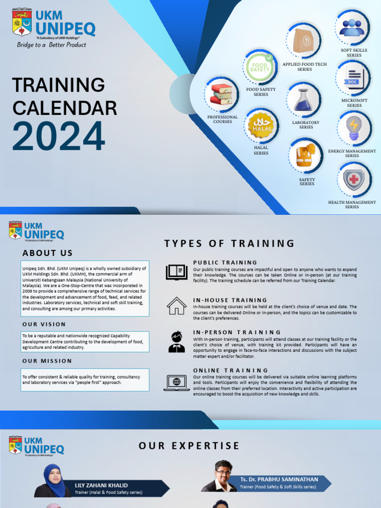 Training Calendar 2024 | PDF | Hazard Analysis And Critical Control ...