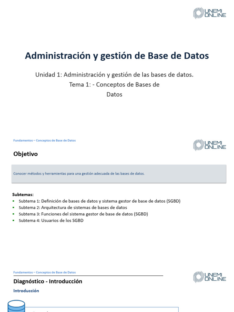 Compendio Unificado Gestion Base Datos | PDF | Bases de datos | Red de computadoras