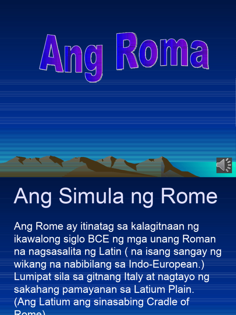 Ang Simula NG Roma | PDF