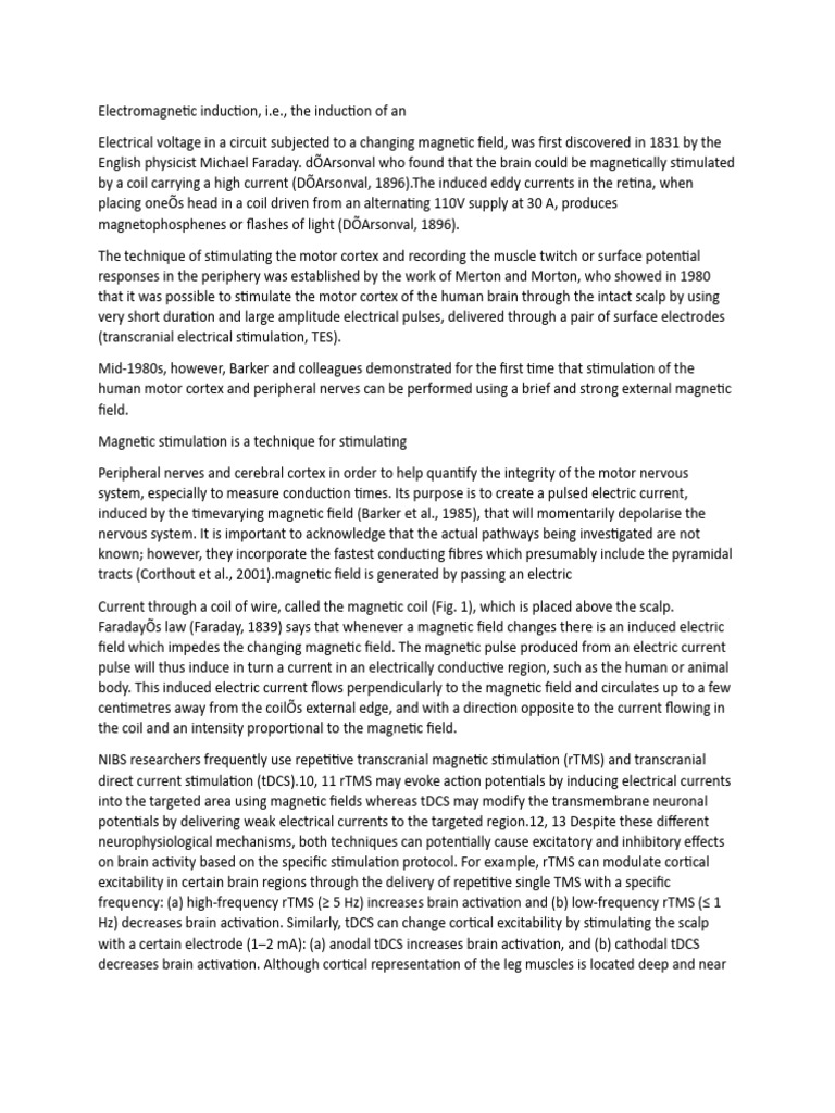 Brain Stimulation Pdf Electromagnetic Induction Neuroscience
