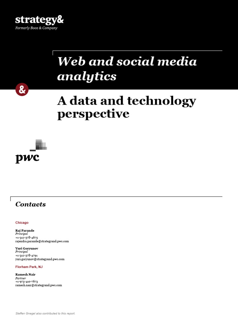 Strategyand Web and Social Media Analytics | PDF | Apache Hadoop | Analytics
