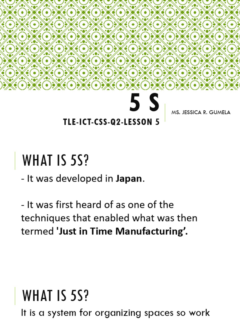 Tle-Ict-Css-Q2-Lesson 5: Ms. Jessica R. Gumela | PDF
