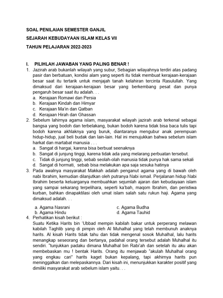 Soal SKI KSL 7 Mts | PDF