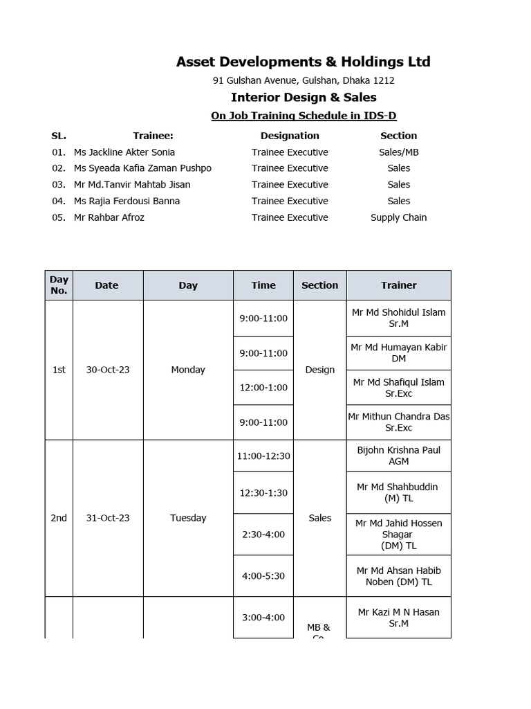 On Job Schedule | PDF