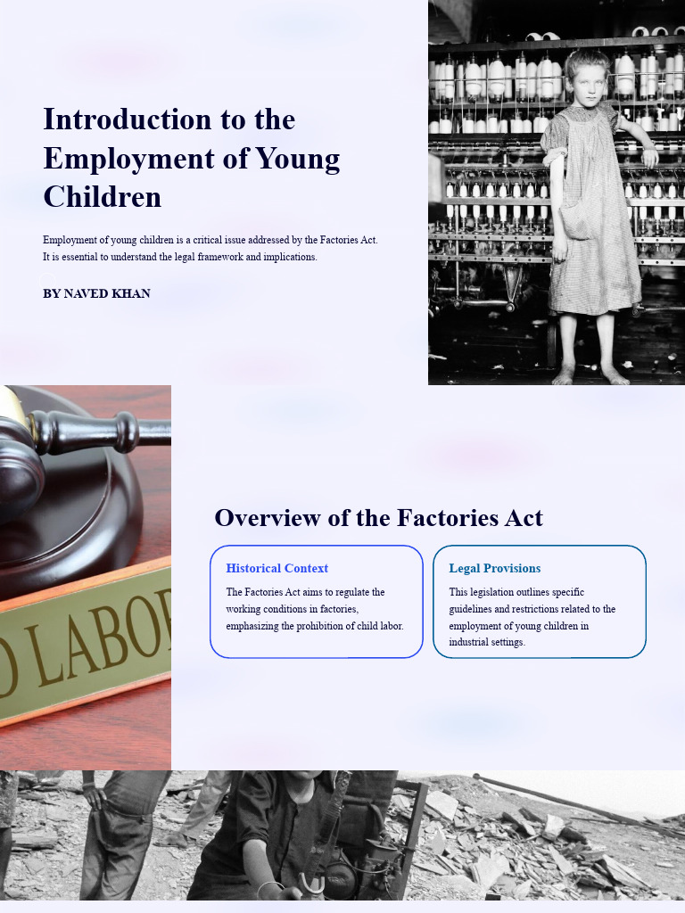 Introduction to the Employment of Young Children FINAL | PDF | Child ...