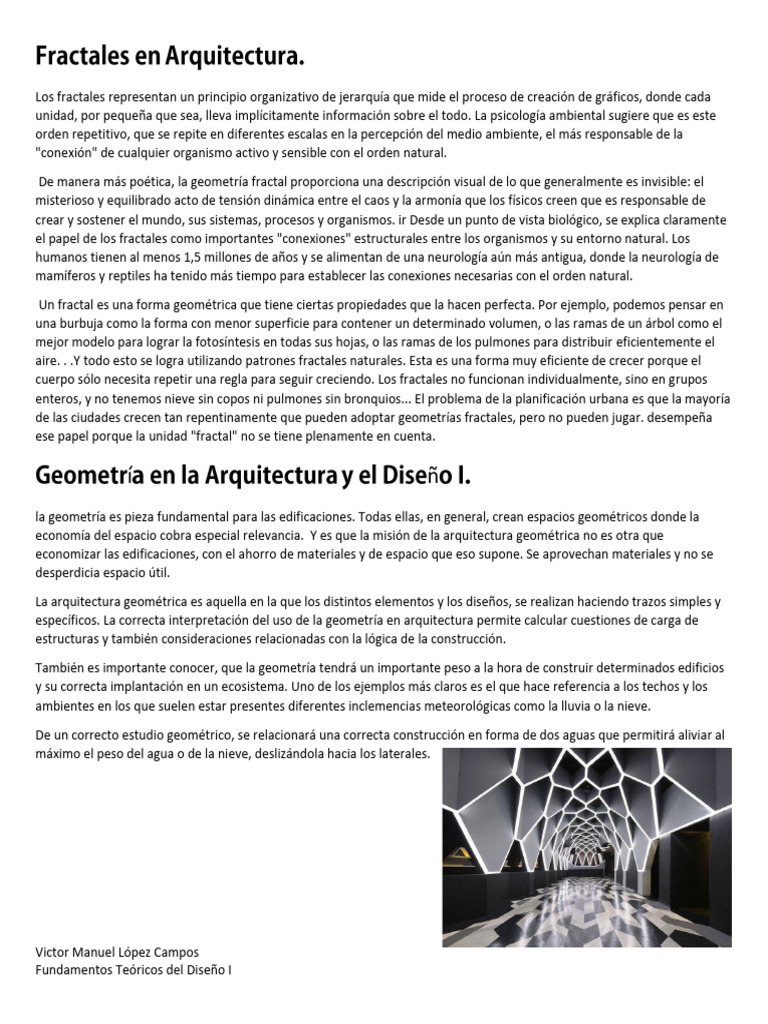 Fractales y Geometría en Arquitectura | PDF | Fractal | Entorno natural