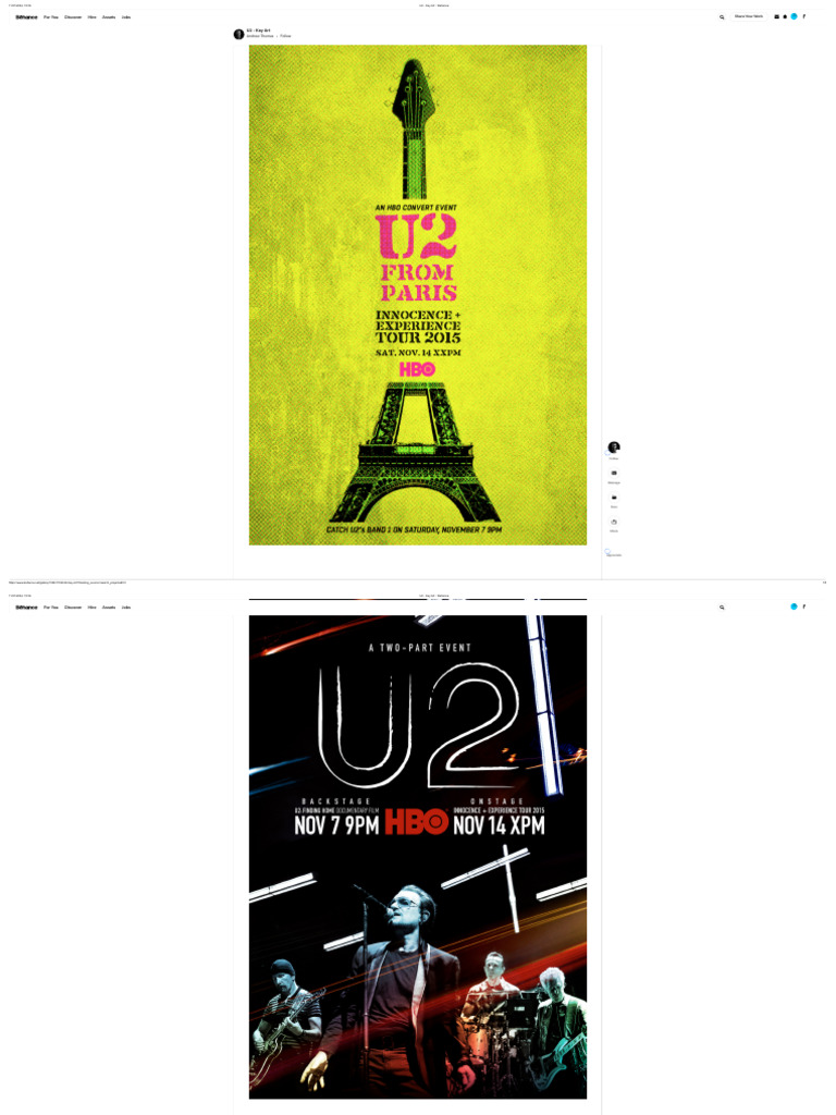 U2 - Key Art - Behance | PDF | Computer Mediated Communication | World Wide Web