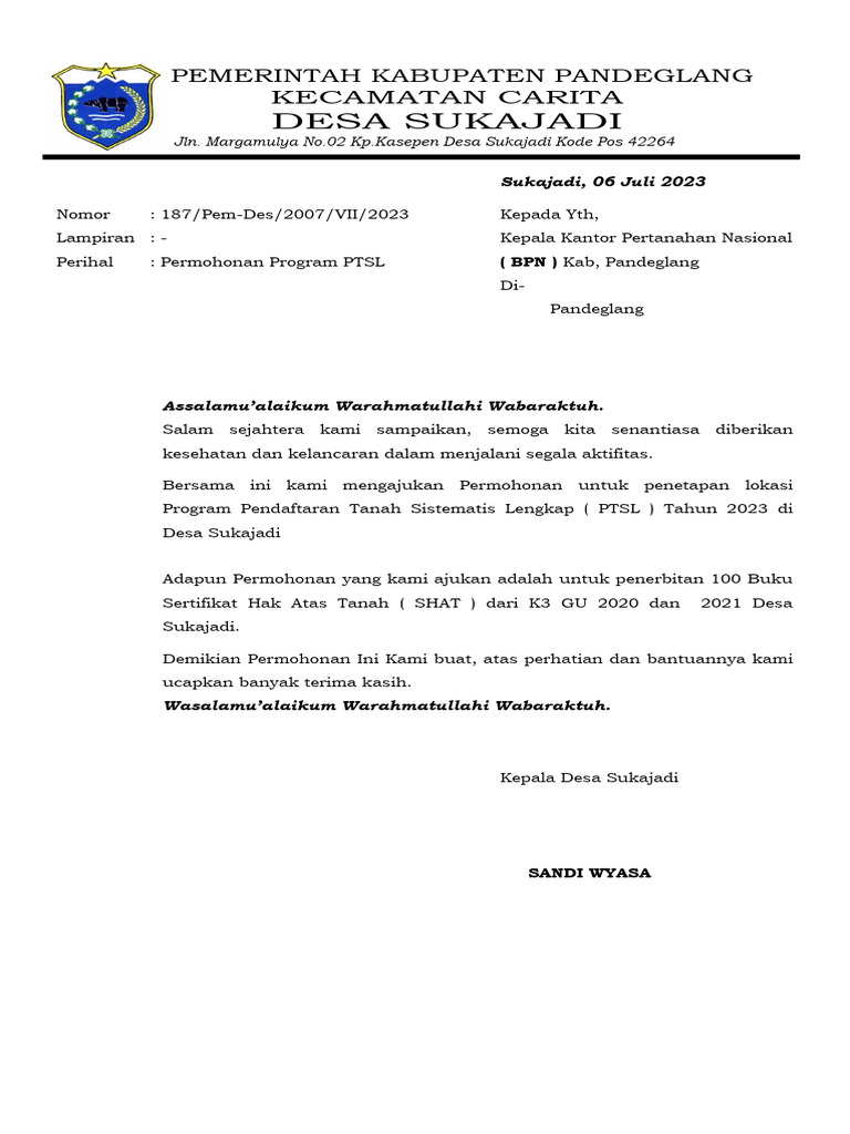 Permohonan Ptsl 2023 Pdf