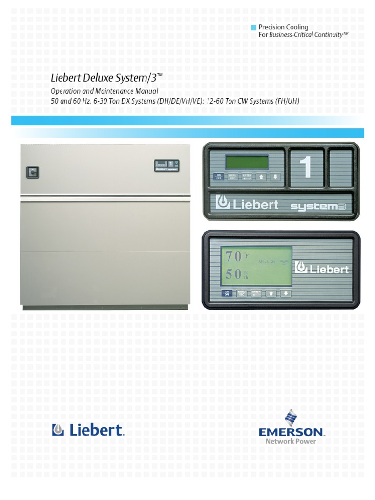 Liebert Deluxe System 3_Operation and Maintenance Manual | Air ...