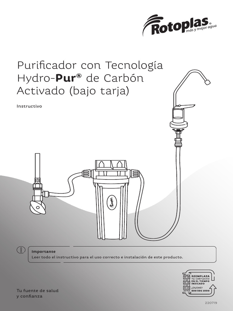 Purificador Bajo Tarja Manual | PDF | Tornillo | Agua