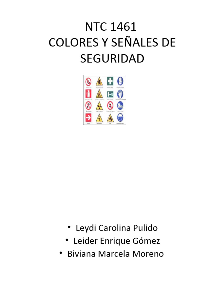 NTC 1461 Diapositivas | PDF | Color | Rojo