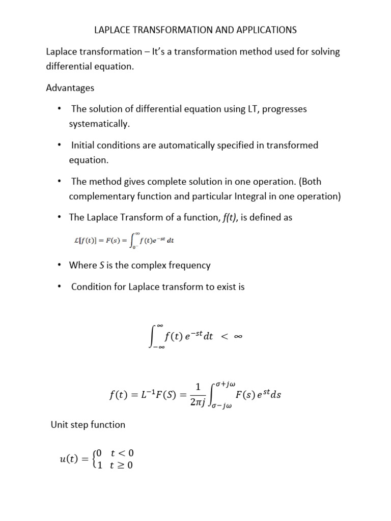 Laplace Transform Its Applications | PDF | Electrical Network | Laplace Transform