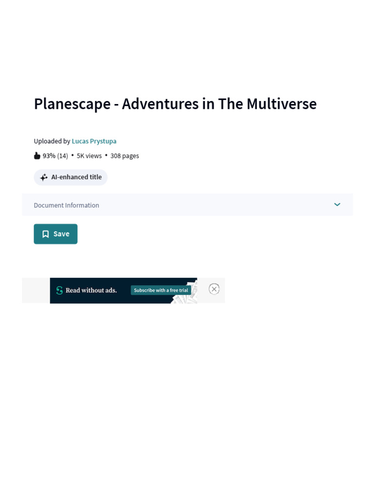 Planescape - Adventures in The Multiverse - PDF | PDF | Dungeons ...