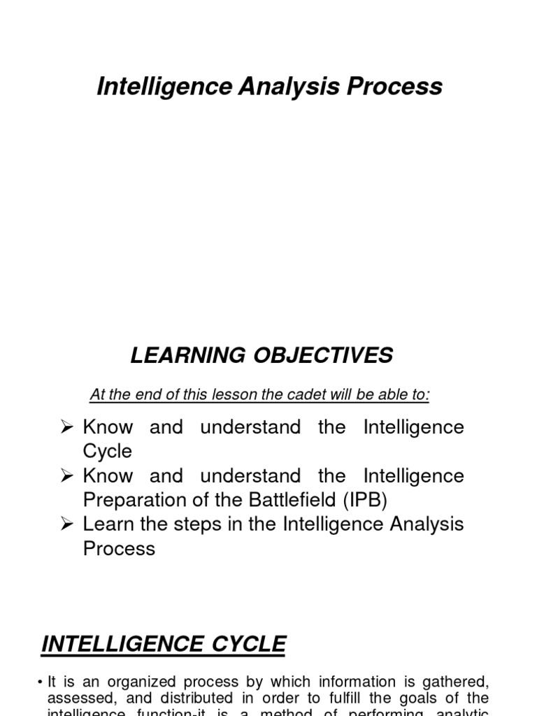 Intelligence Analysis W4-2 | PDF | Military Intelligence | Hypothesis