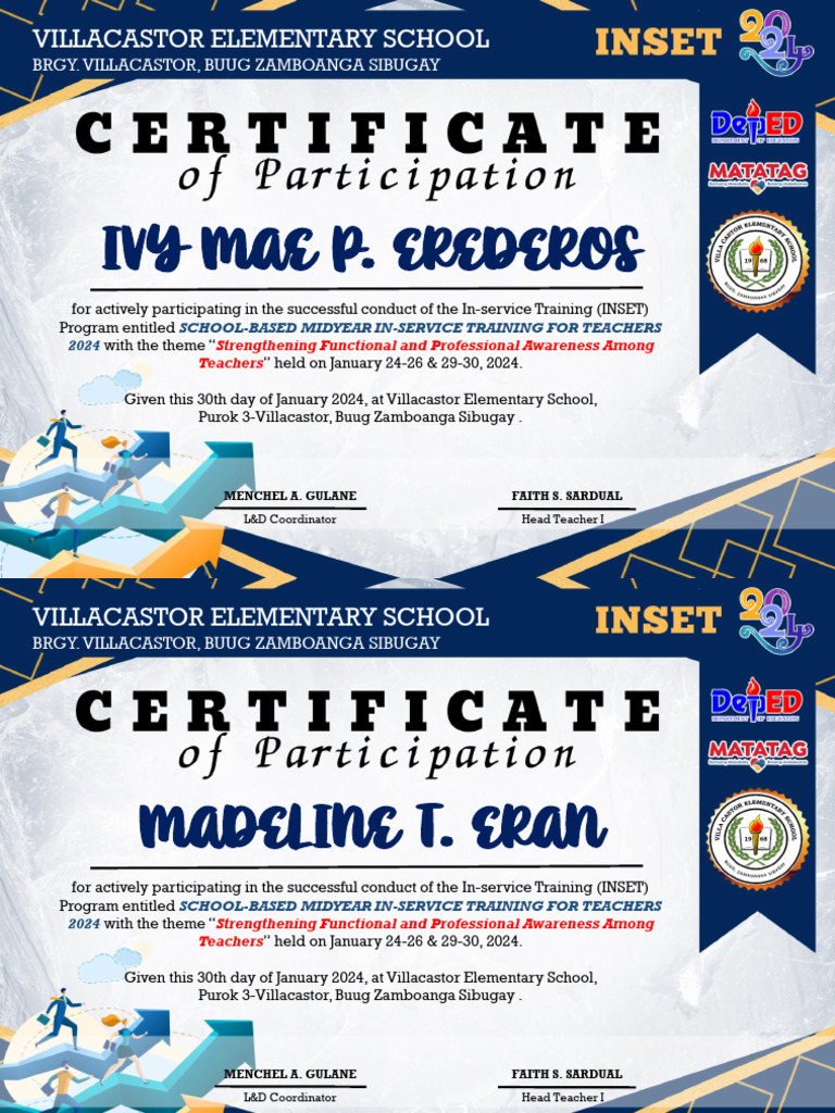 Ves Inset Certificate 2024 | PDF