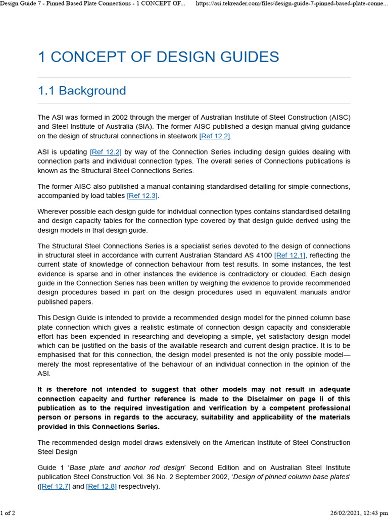 Design Guide 7 - Pinned Based Plate Connections - Design Guide 7 ...