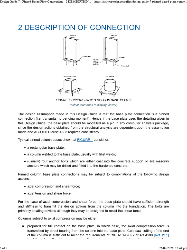 Design Guide 7 - Pinned Based Plate Connections - Design Guide 7 ...