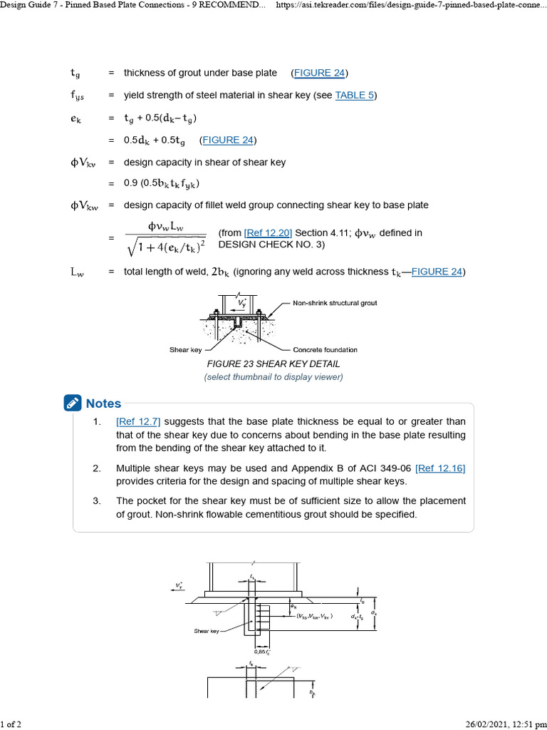 Design Guide 7 - Pinned Based Plate Connections - Design Guide 7 ... Design Guide 7 - Pinned Based Plate Connections - Design Guide 7 ...