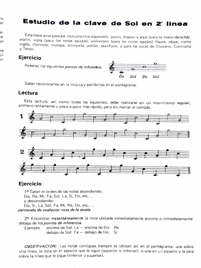 Dandelot Clave de Sol | PDF | Clave | Instrumentos musicales