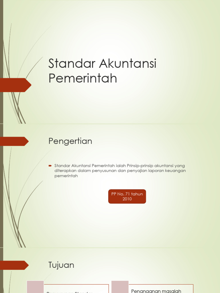 Pengertian Standar Akuntansi Pemerintah | PDF