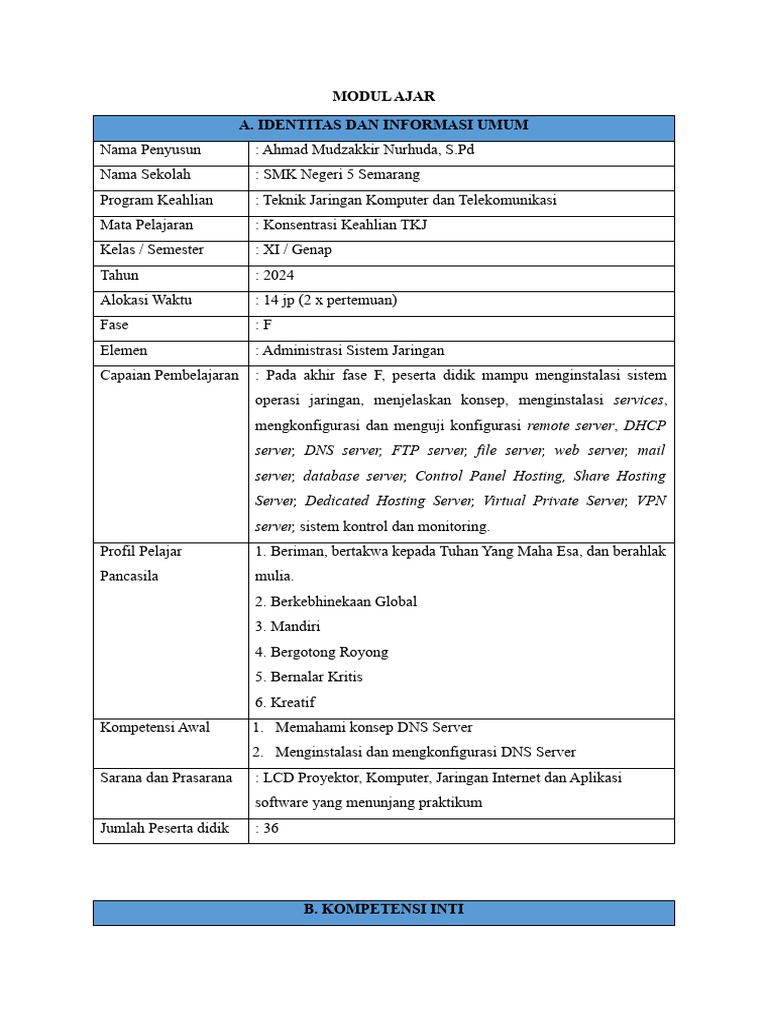 Modul Ajar Web Server | PDF