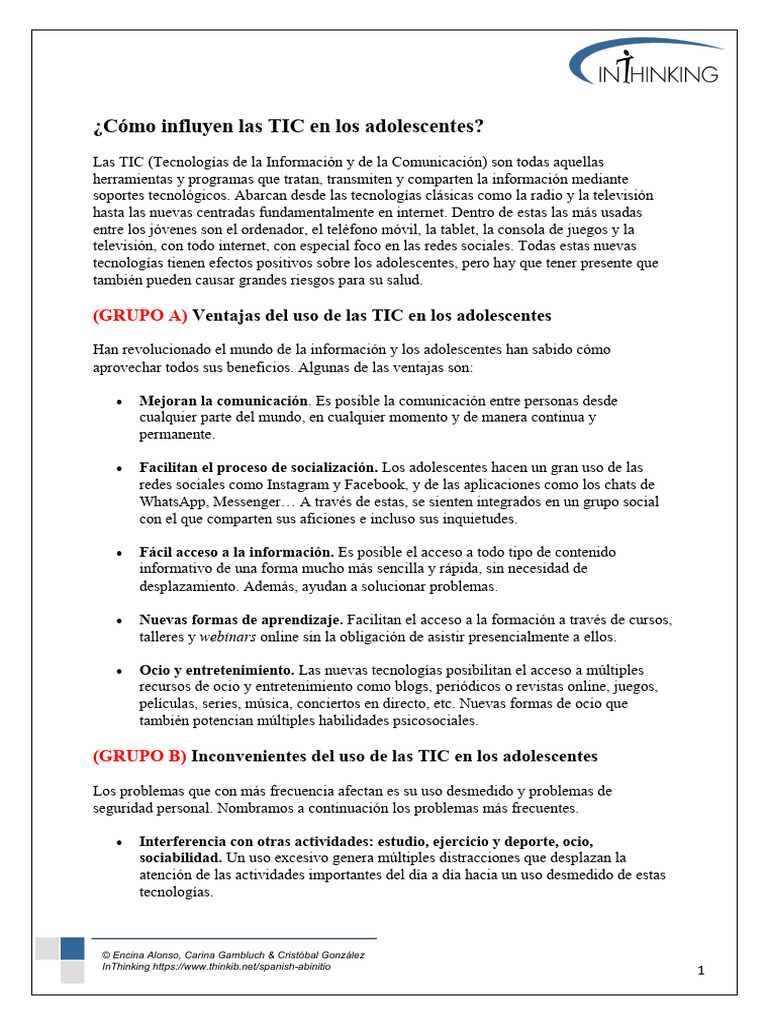 Tecnología | PDF | Tecnología de información y comunicaciones | Adolescencia