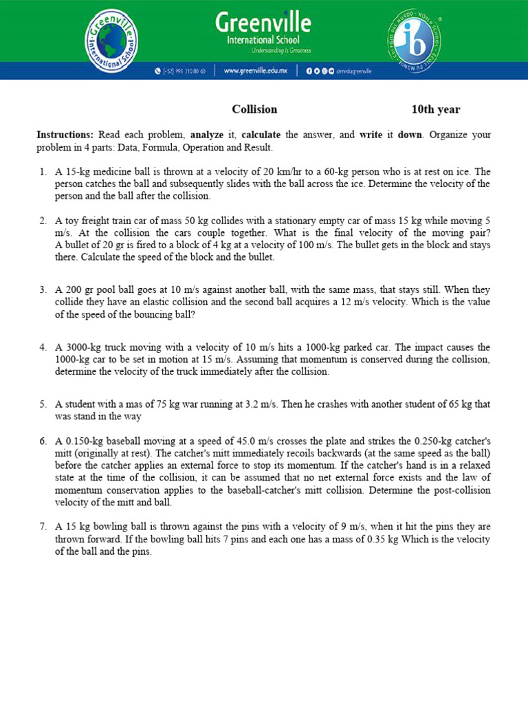 Collision Problems and Solutions Guide | PDF