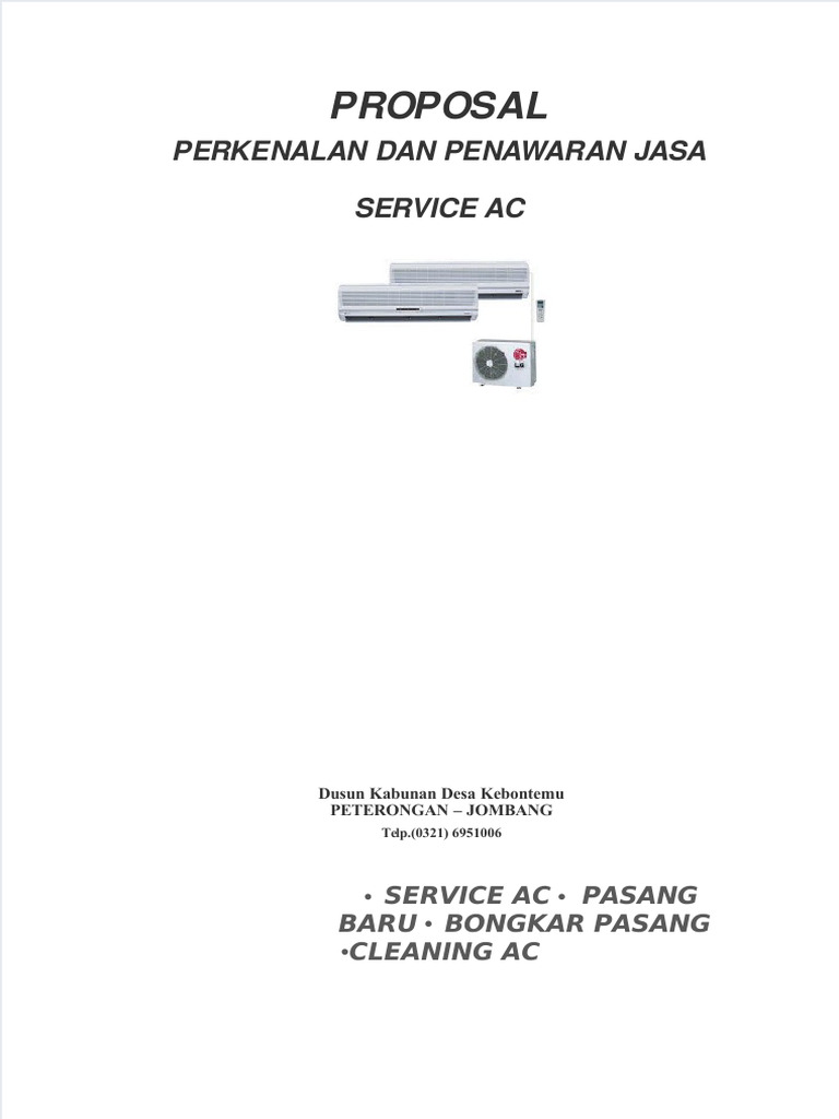 Proposal Jasa Service AC Profesional | PDF