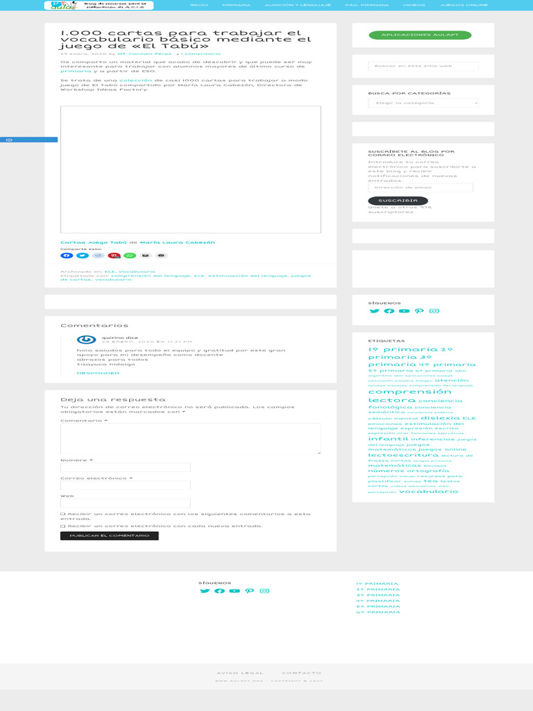 1.000 Cartas para Trabajar El Vocabulario Básico Mediante El Juego de ...