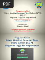 Panduan SAPTO 2.0 Bagi Perguruan Tinggi | PDF