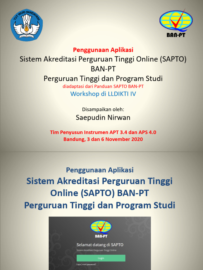 Penggunaan Aplikasi SAPTO BAN PT | PDF