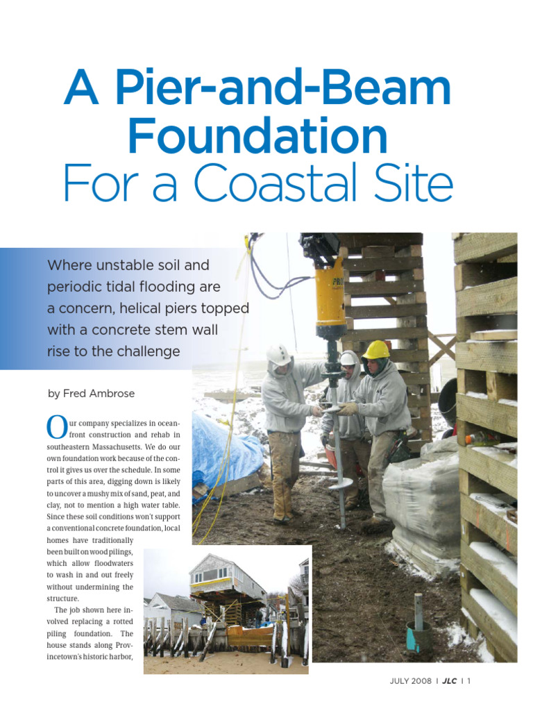 A Pier-and-Beam Foundation For A Coastal Site - tcm96-1137668 | PDF ...