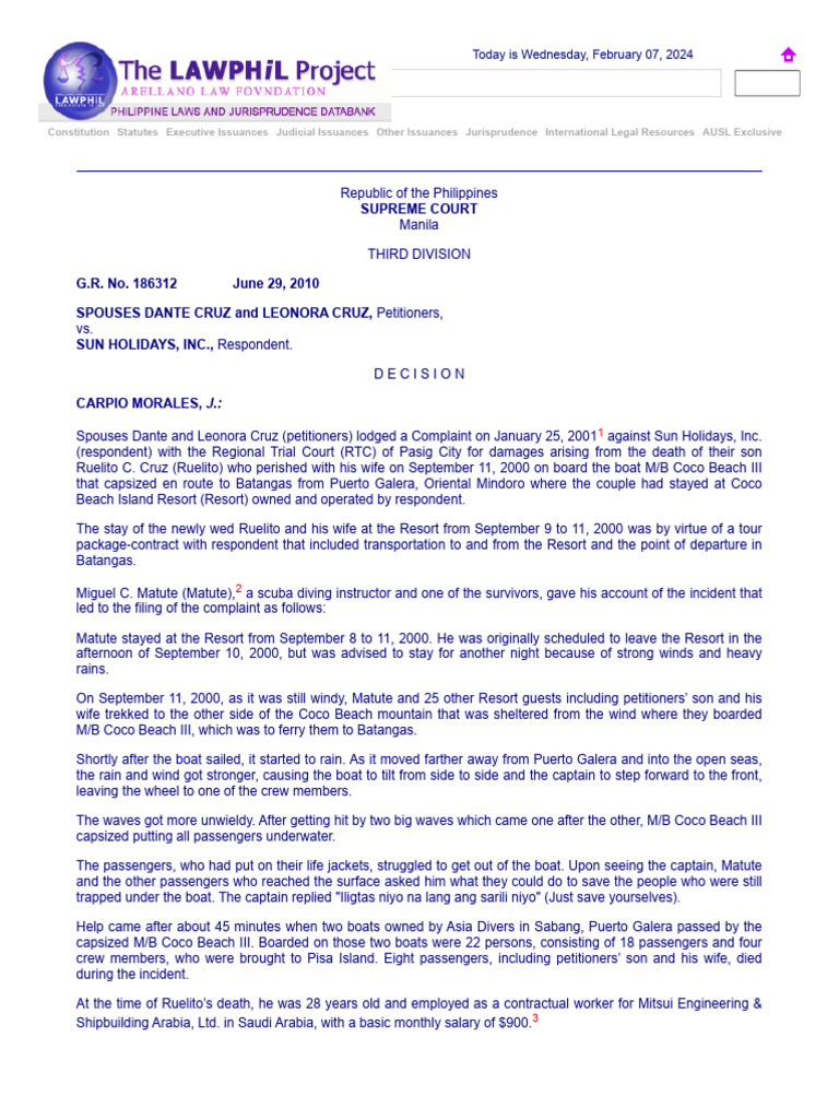 G.R. No. 186312 | PDF | Damages | Interest