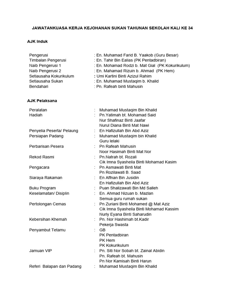 Ajk Sukan | PDF