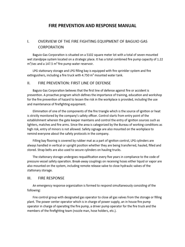 Fire Prevention and Response Manual | PDF | Fire Engine | Firefighting