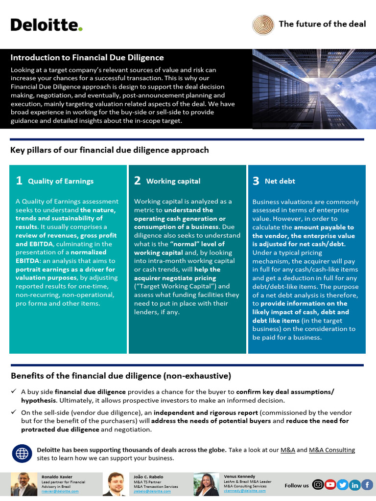 Deloitte - mini-eminences-DD-Finance-en | PDF | Valuation (Finance ...