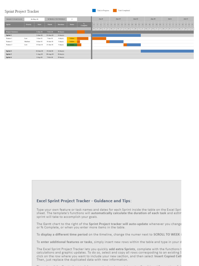 Excel Sprint Project Tracker Template | Download Free PDF | Microsoft ...