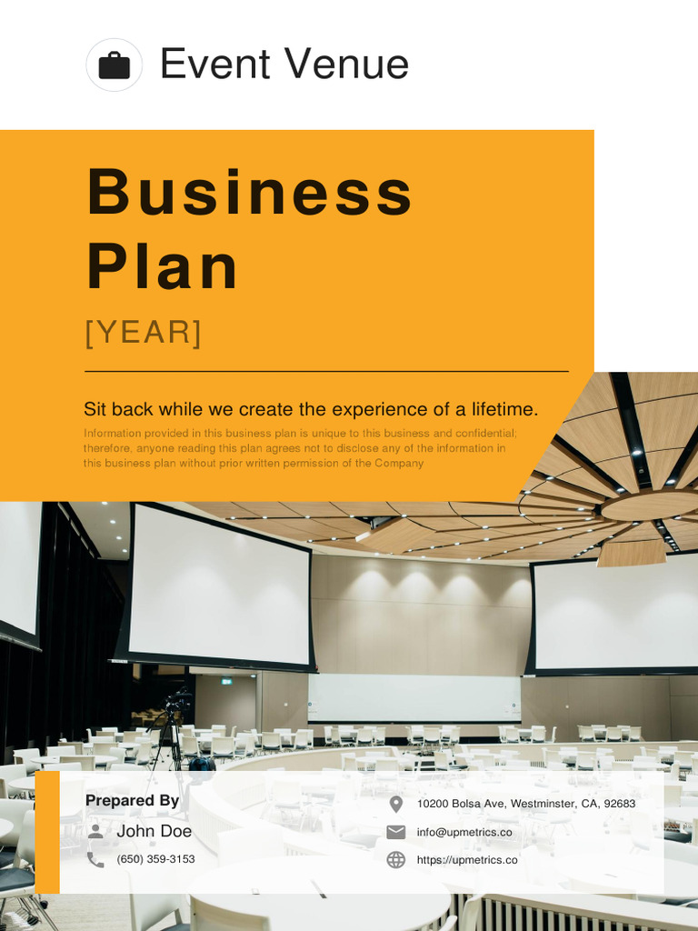 Event Venue Business Plan Example | PDF